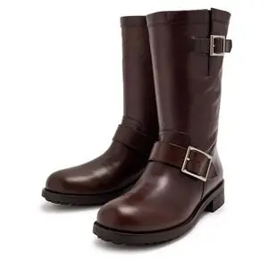 JIMMY CHOO Mid Leather Boots - Black