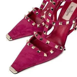 Valentino Garavani Faux Fur Pointed-toe Sandals