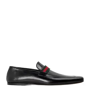 Gucci Simple And Casual Leather Shoes - Black