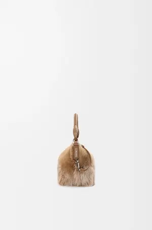 Loewe Cala Mini Bag In Gradient Shearling
