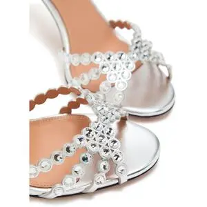 AQUAZZURA Metallic Leather Sandals