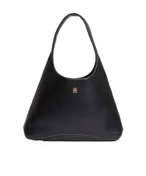 Tommy Hilfiger Smooth Leather Tote Bag - Black