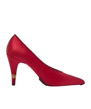 Versace Satin Pointed-toe Stiletto Heels - Red