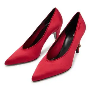Versace Satin Pointed-toe Stiletto Heels