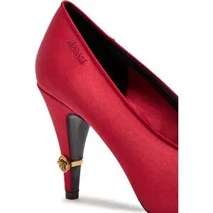 Versace Satin Pointed-toe Stiletto Heels