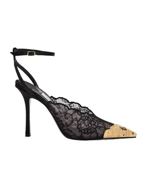 JIMMY CHOO Satin Stiletto Heels - Black