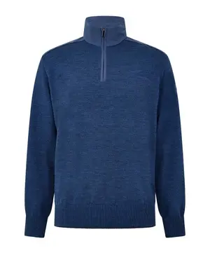 Paul & Shark Quarter-zip Knit Sweater - Blue