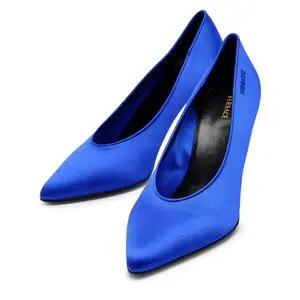 Versace Satin Pointed-toe Stiletto Heels