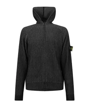 Stone Island Knit Hooded Zip Jacket