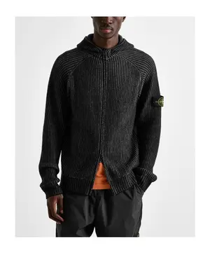 Stone Island Knit Hooded Zip Jacket
