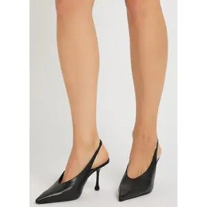 JIMMY CHOO Leather Slingback Heels