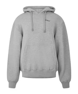 Off-White Hooded Sweatshirt - Gray