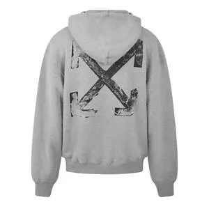 Off-White Hooded Sweatshirt - Gray