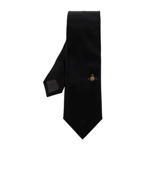 VIVIENNE WESTWOOD Logo-embroidered Tie
