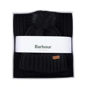 Barbour Knitted Hat And Scarf Set