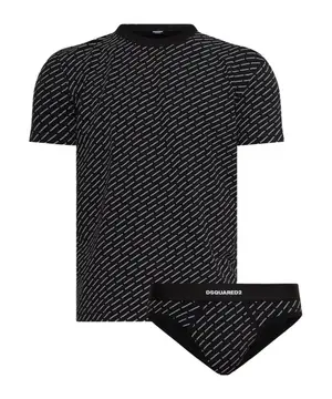 Dsquared2 Two-piece T-shirt And Underwear Set - Black