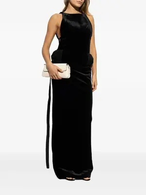 SELF-PORTRAIT Bead-embellished Velvet Dress