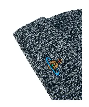 VIVIENNE WESTWOOD Ribbed Logo Beanie Hat