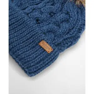 Barbour Twist-knit Fuzzy Pom-pom Cold Cap
