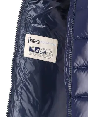 Herno Hooded Short Down Jacket - Blue