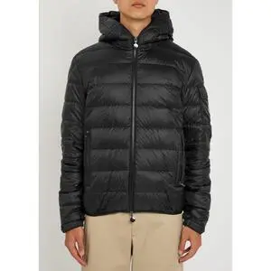 Moncler Shiny Front Hooded Quilted Down Jacket