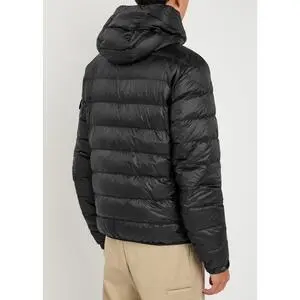 Moncler Shiny Front Hooded Quilted Down Jacket