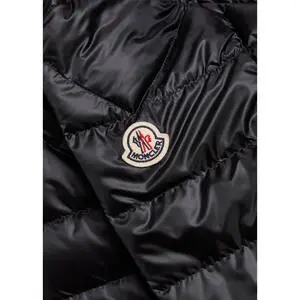 Moncler Stand-collar Horizontal Quilting Glossy Down Jacket