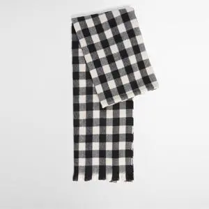 Barbour Knitted Beanie And Check Scarf Set