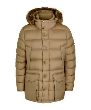 Moncler Hooded Mid-length Down Coat