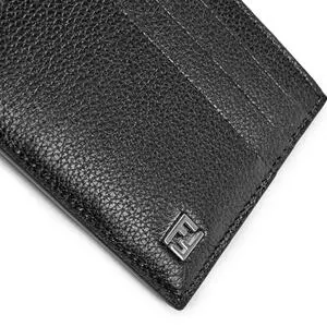 Fendi Pebbled Leather Card Holder