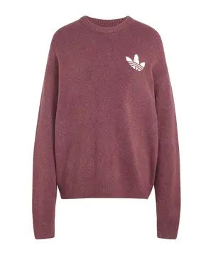 ADIDAS ORIGINALS Crew Neck Knit Sweater - Red
