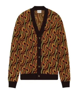 Drole De Monsieur Drôle De Abstract Printed Knitted Cardigan