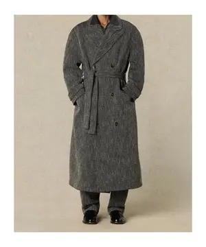 Drole De Monsieur Double Breasted Belted Twill Coat