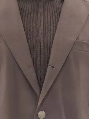 Eleventy Layered-look Ribbed Knit Jacket