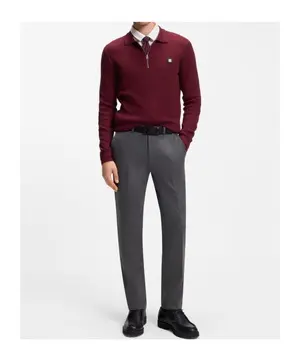 Hugo Boss Ribbed Knit Polo Top