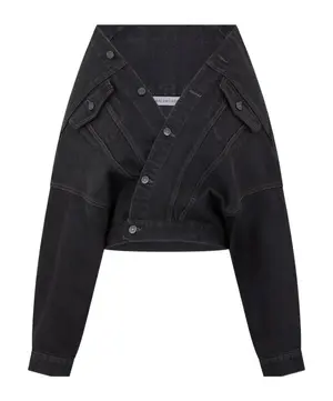 Balenciaga Cropped Denim Jacket