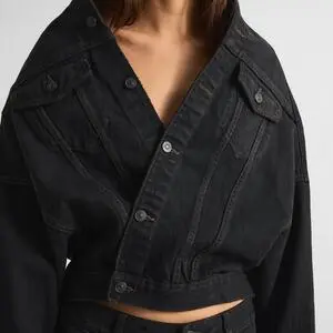 Balenciaga Cropped Denim Jacket