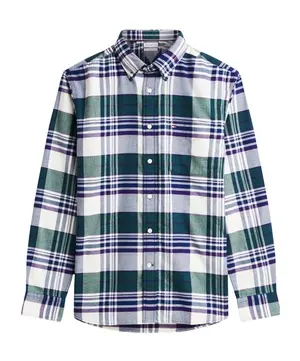 Tommy Hilfiger Regular-fit Plaid Flannel Shirt - Blue