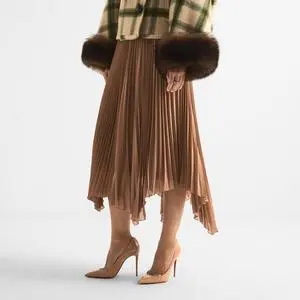 Valentino Garavani High-waisted Pleated Midi Skirt