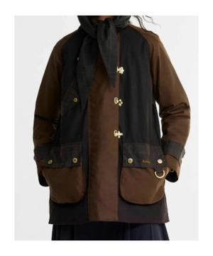 Barbour Felton Checked Waxed Jacket - Rustic/bark/muted