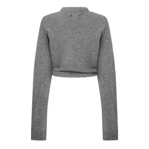 Balenciaga Crew Neck Cropped Knit Top