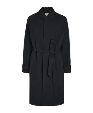 Calvin Klein Knee Length Trench Coat - Black