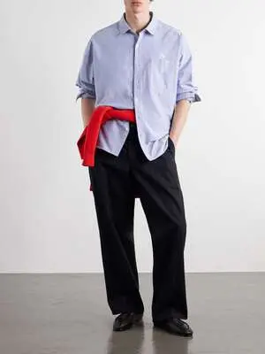 NEIGHBORHOOD Logo-embroidered Cotton Oxford Shirt