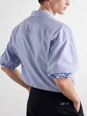 NEIGHBORHOOD Logo-embroidered Cotton Oxford Shirt