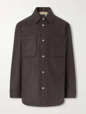 A.p.c. Marcel Wool-blend Felt Overshirt