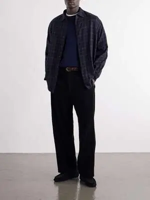 A.PRESSE Checked Wool-flannel Shirt