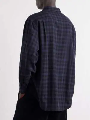 A.PRESSE Checked Wool-flannel Shirt