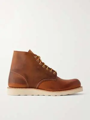 Red Wing 9111 Distressed Leather Lace-up Boots - Brown