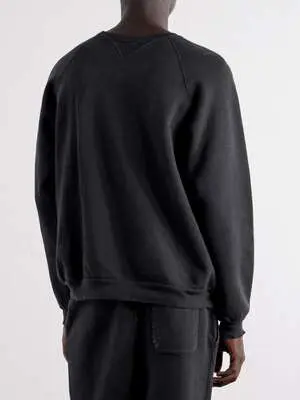 A.PRESSE Vintage Cotton-fleece Sweatshirt