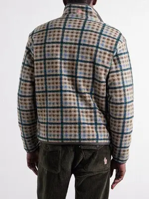 Moncler Reversible Checked Shell-trimmed Fleece Padded Jacket - Multi